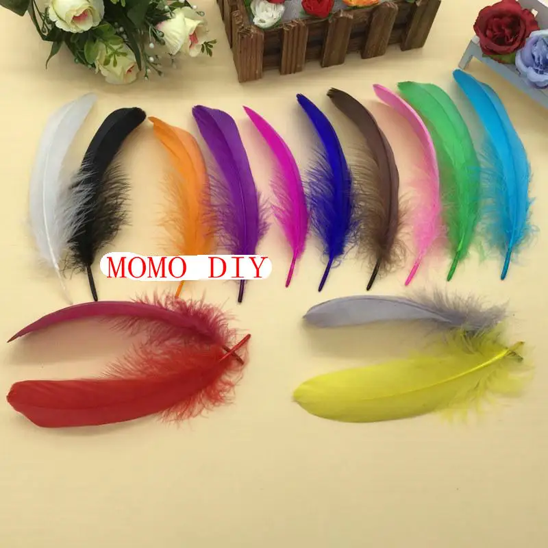 New 100pcs/lot Natural Beautiful Goose Feather Decoration 13 18 cm ...