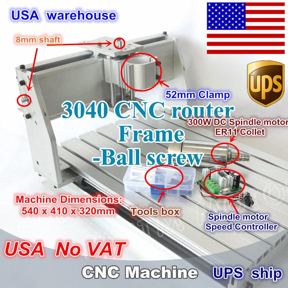 USA ship 】 3040Z DQ CNC router Engraver Engraving milling machine ...
