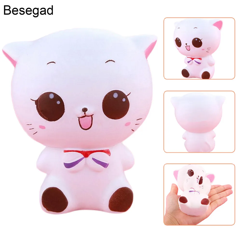 Besegad 11CM Jumbo Cute Kawaii Squishy Squishi Cat Kat Kitty Slow ...
