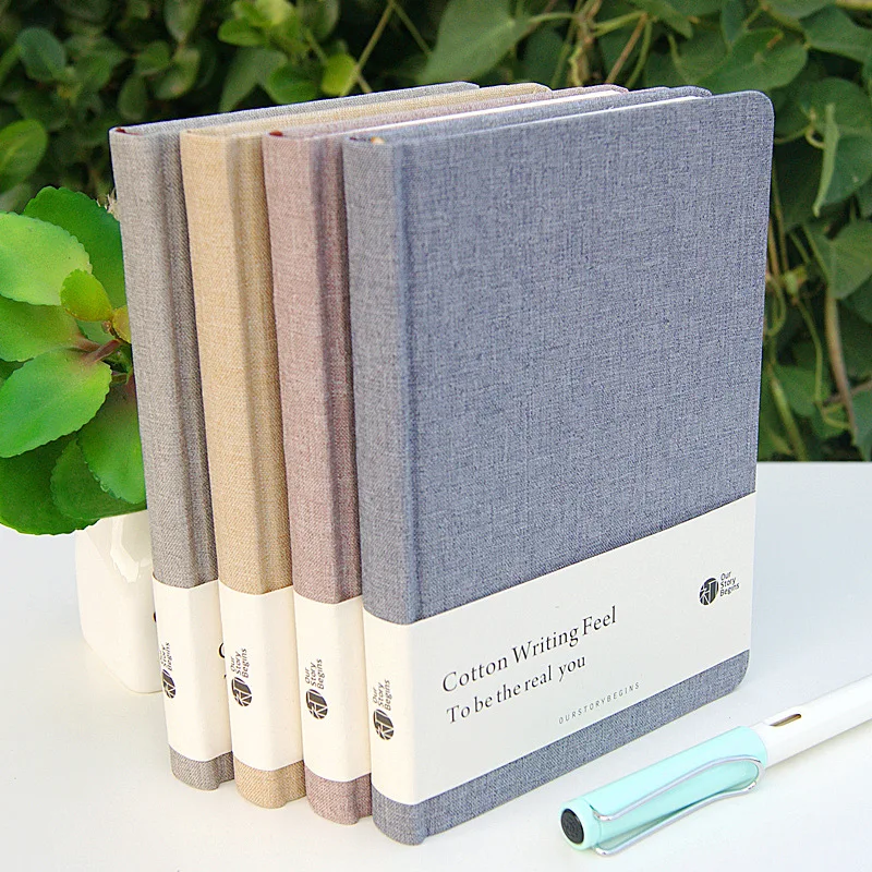 Journal Diary Lined A5 Cloth Cover Blank Inside Pocket School Study ...