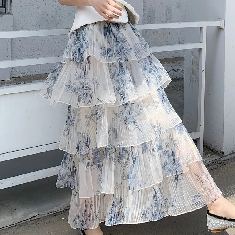 TOP QUALITY Fashion 2019 Designer Runway Skirt Women's Cascading Ruffle ...
