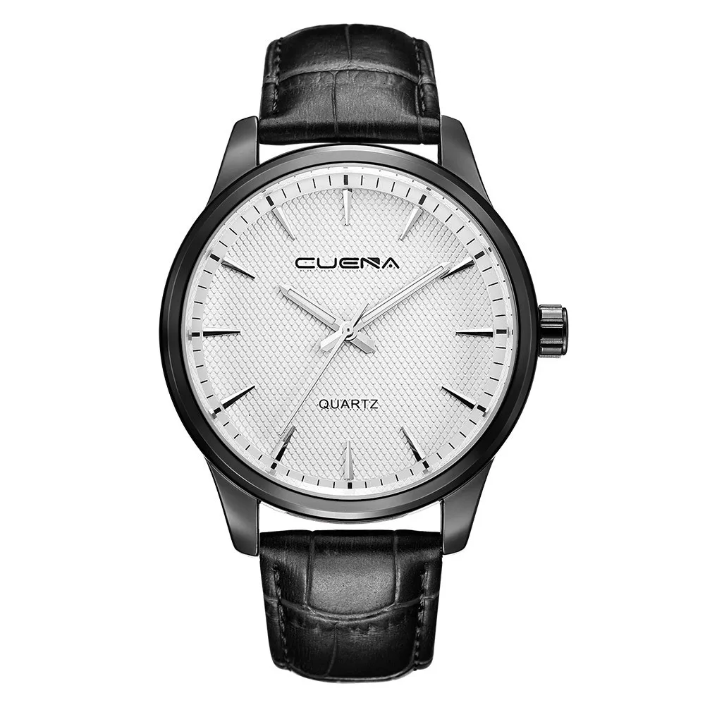 Модные мужские часы с кожаным ремешком для свиданий, Спортивные ...