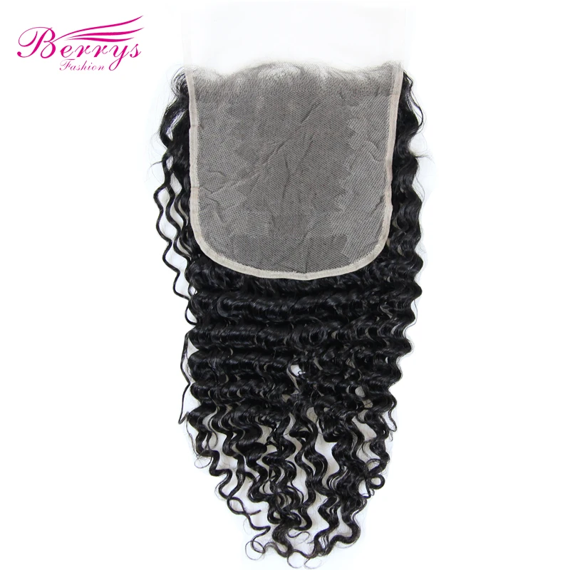 7x7 Lace Closure Deep Wave Transparent Lace Brazilian Virgin Hair Pre ...