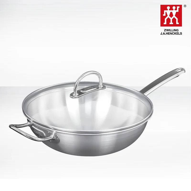 Chinese wok pan 30CM double stainless steel cookware-in Woks from Home ...