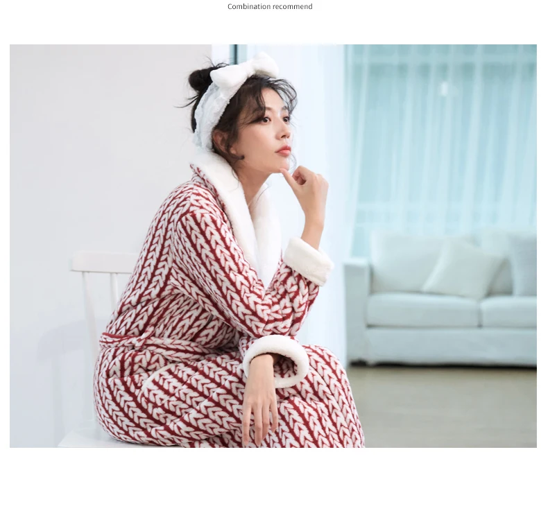 Lovers Plus Size Winter Flannel Robe Extra Long Warm Bathrobe Men Women ...