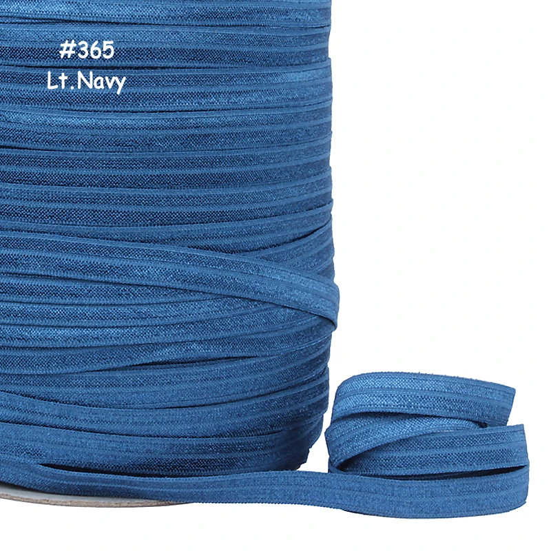 (200yards/lot navy) wholesale soft new color skinny fold over elastic ...