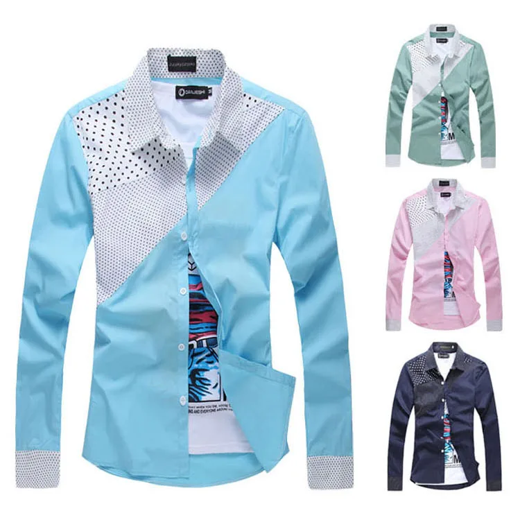 Casual Shirt For Men 2015 Brand New Male Luxury Stylish Fashion Slim ...