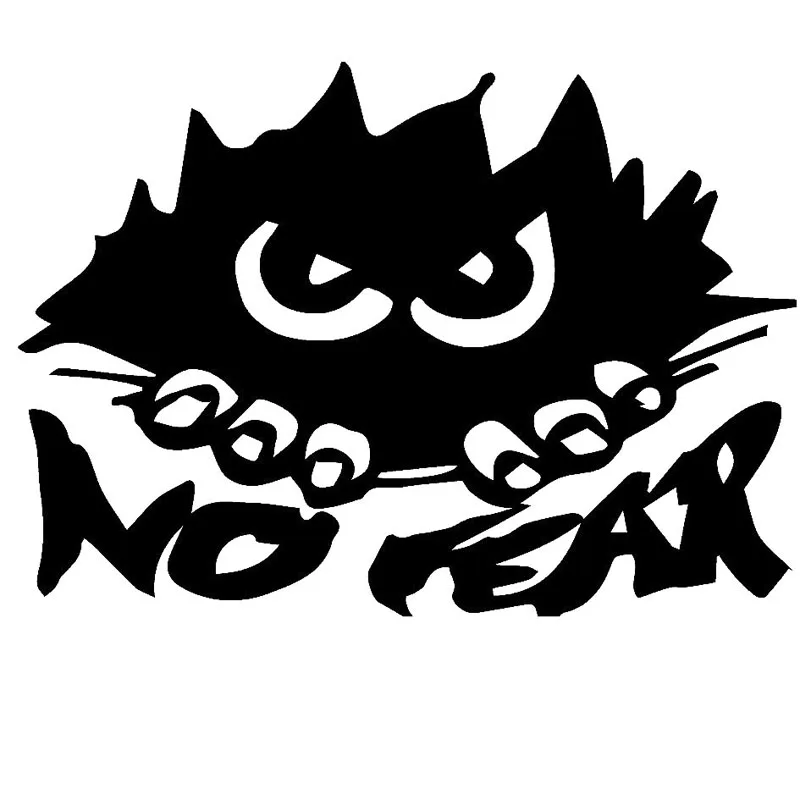 19X13.5CM NO FEAR Personality Car Sticker Black/Silver Vinyl Decal Car ...