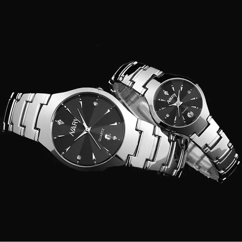NARY Men women couple watches Male&Female quartz watches Lovers ...