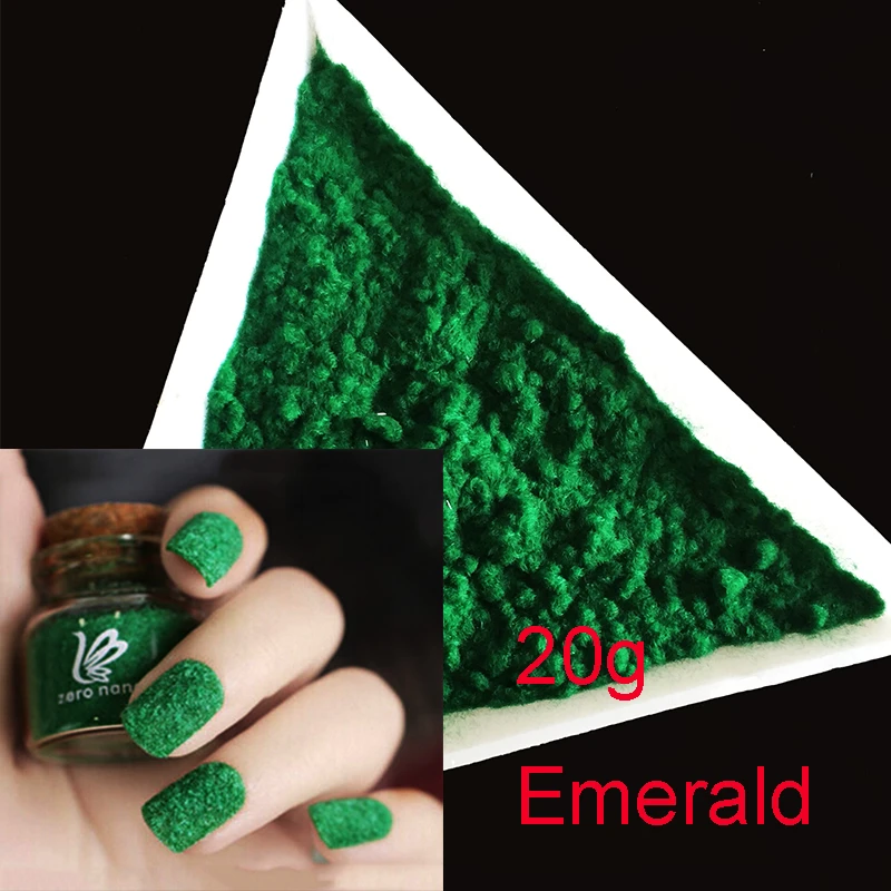 20g/bag X 3d Emerald Flocking Manicure Velvet Powder Villus Powder For ...