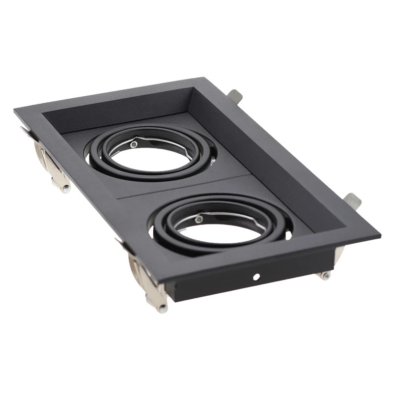 Square Embedded Led Ceiling Trim Rings Mr16 Halogen Bulb Light Fittings ...