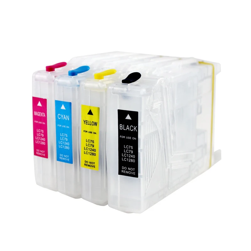 Einkshop cartucho de tinta recarregável lc529, 4 peças, lc525 ...