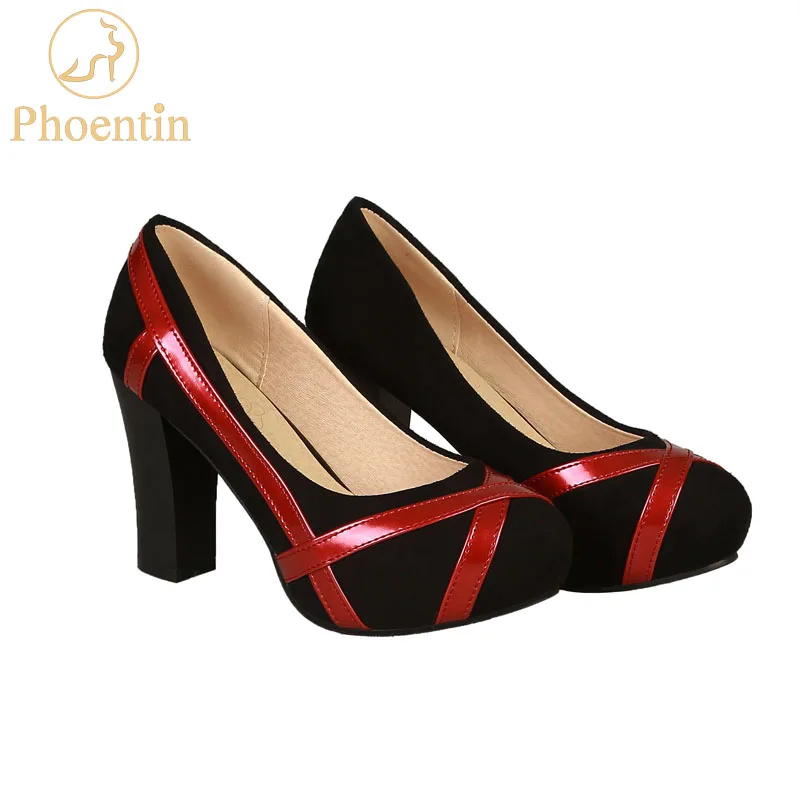 Shoes Red Female Round Toe | Round Toe Shoes Red High | Red Pump Women ...