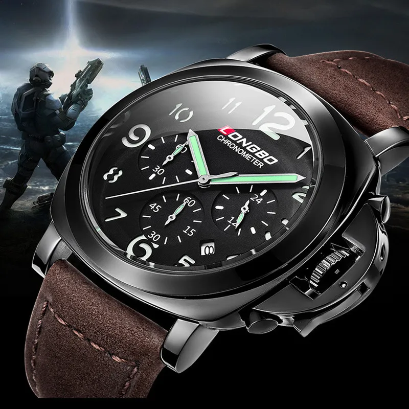 Brand LONGBO 80180 Watch Night Glow Waterproof Luxury Watches Sports ...