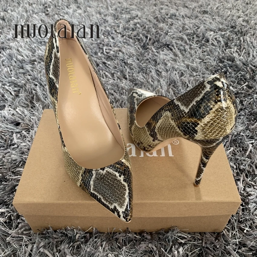 12-10-8CM-Sexy-Embossed-Snake-Pattern-Women-Pointed-Toe-High-Heels ...