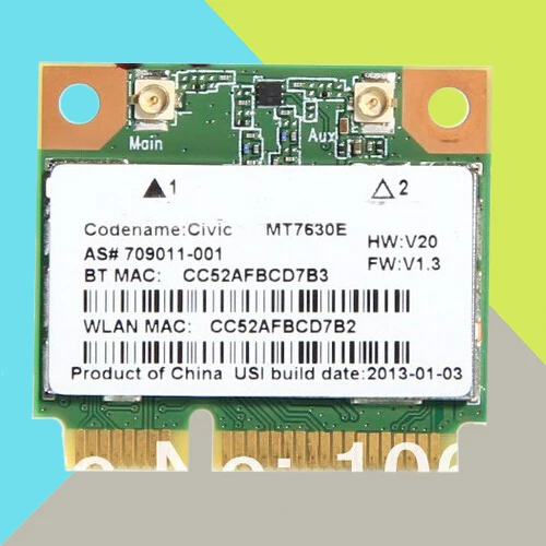 Para hp 710418 001 mediatek mt7630e 802.11bgn wi fi y bluetooth 4.0 ...