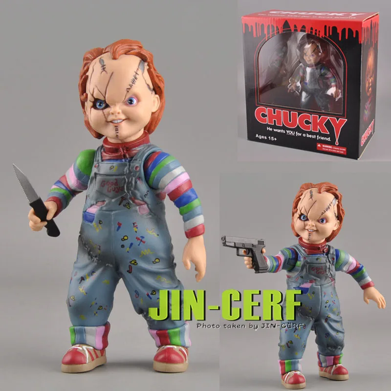 Juego de niños Scarred Chucky PVC figura de acción de Halloween ...