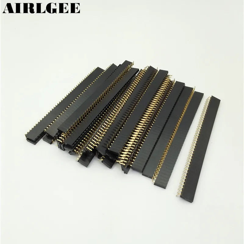 30pcs 2.54mm Pitch Right Angle Female 40 Pins PCB Header Connector ...
