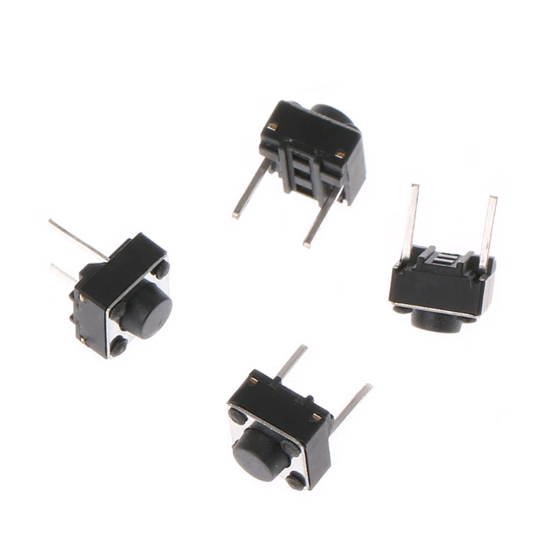 100 Pcs 6x6x5mm 2 Pin Micro Momentary Push Button Tactile Switch ...