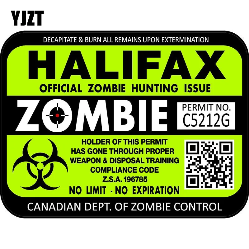 Zombie Hunting License Sticker