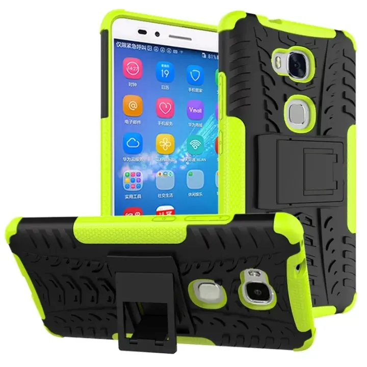 Para Huawei Honor 5x Estande Tampa Da caixa de Armadura Hard Case Capa ...