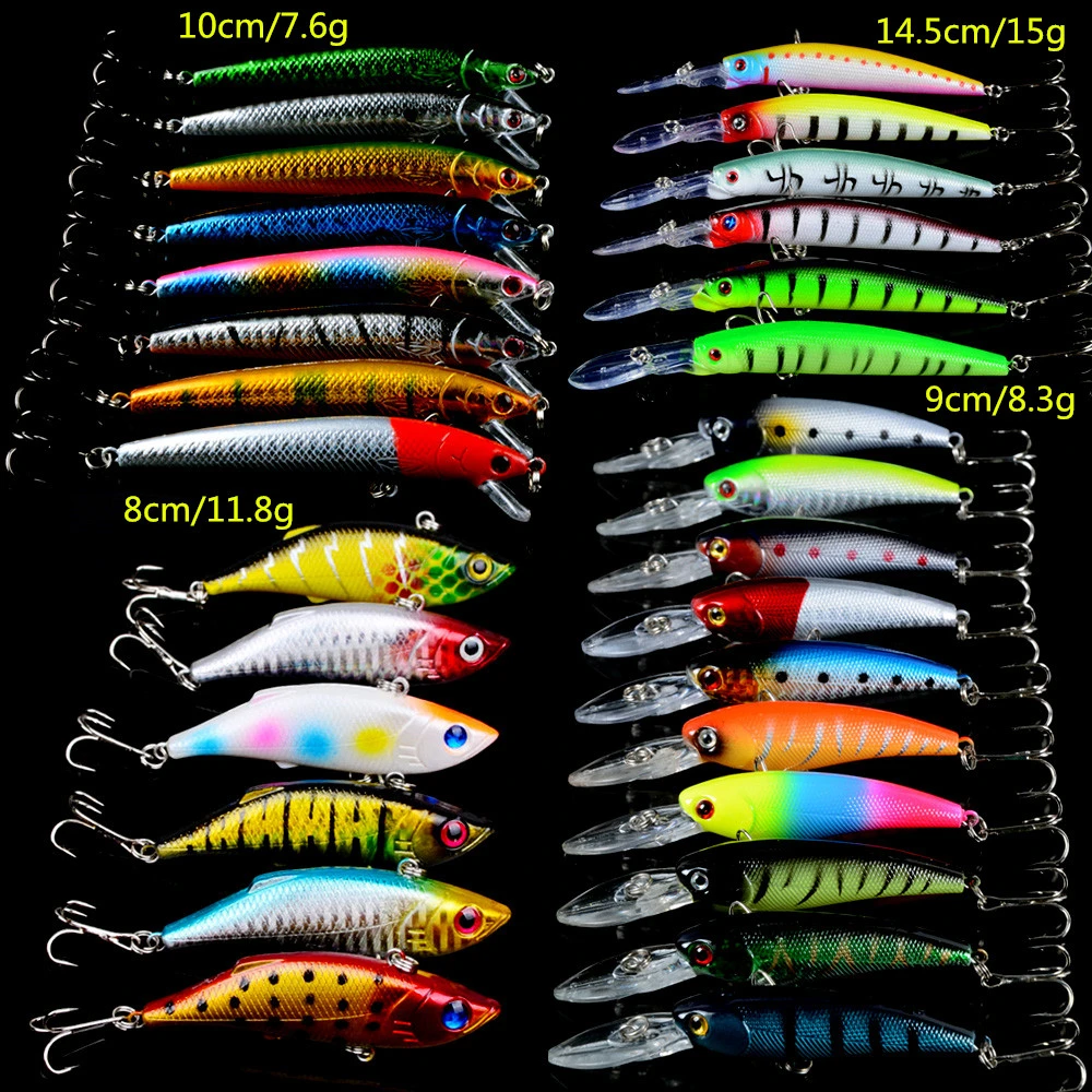 Hot 30pcs/lot High Quality Fishing Lure Mixed 4 Models Or 30 Color ...