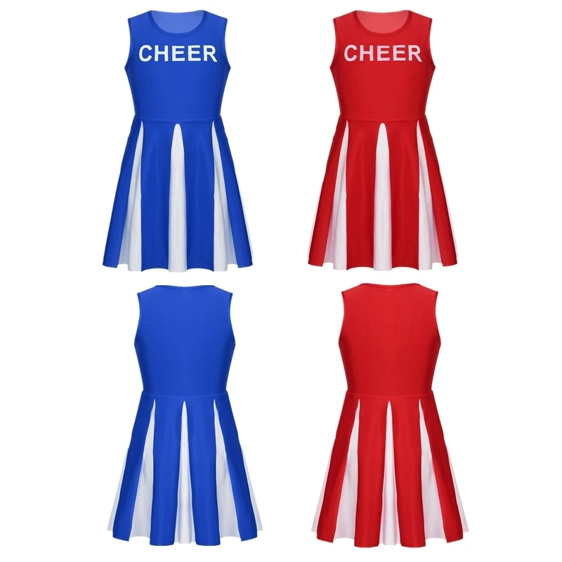 Kids Girls Competition Cheerleading Uniforms School Team Uniforms ...
