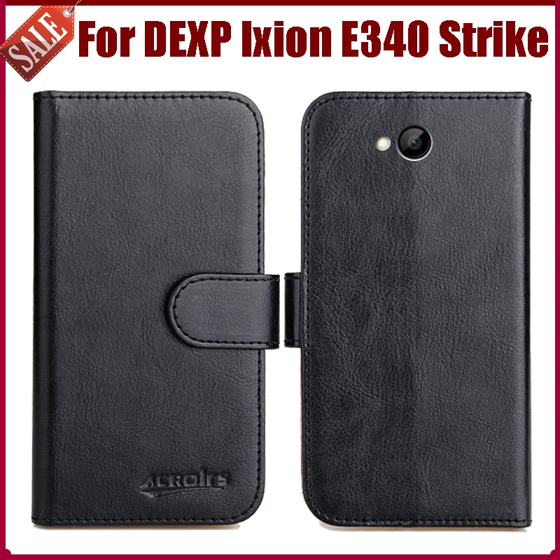 ¡Venta caliente! DEXP Ixion E340 funda de teléfono protectora de cuero con tapa de 6 colores ...
