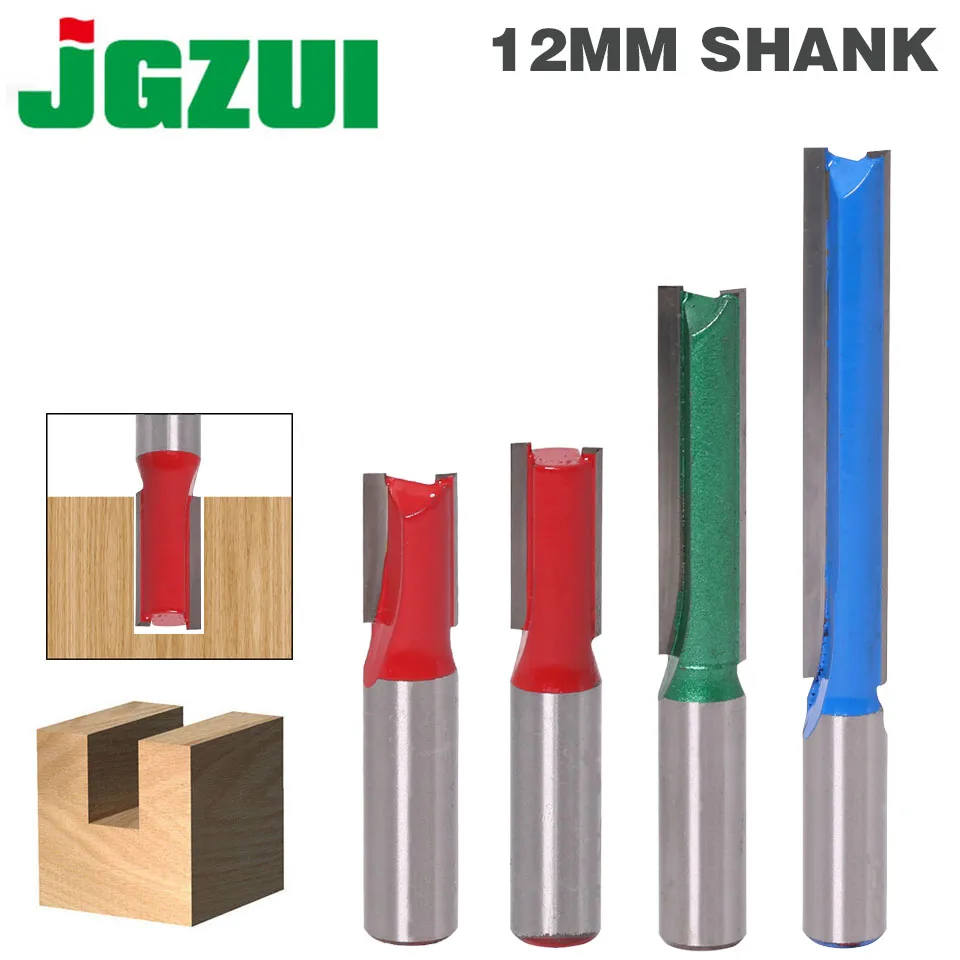 1pcs 12mm Shank 2 flute straight bit Woodworking Tools Router Bit for ...