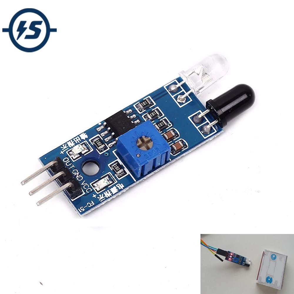 IR Infrared Obstacle Avoidance Sensor 2pcs IR Transmitting and ...