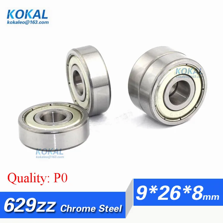 [c629zz-p0]free Shipping 10pcs Abec-3 Chrome Steel Gcr15 Tensioner Deep ...