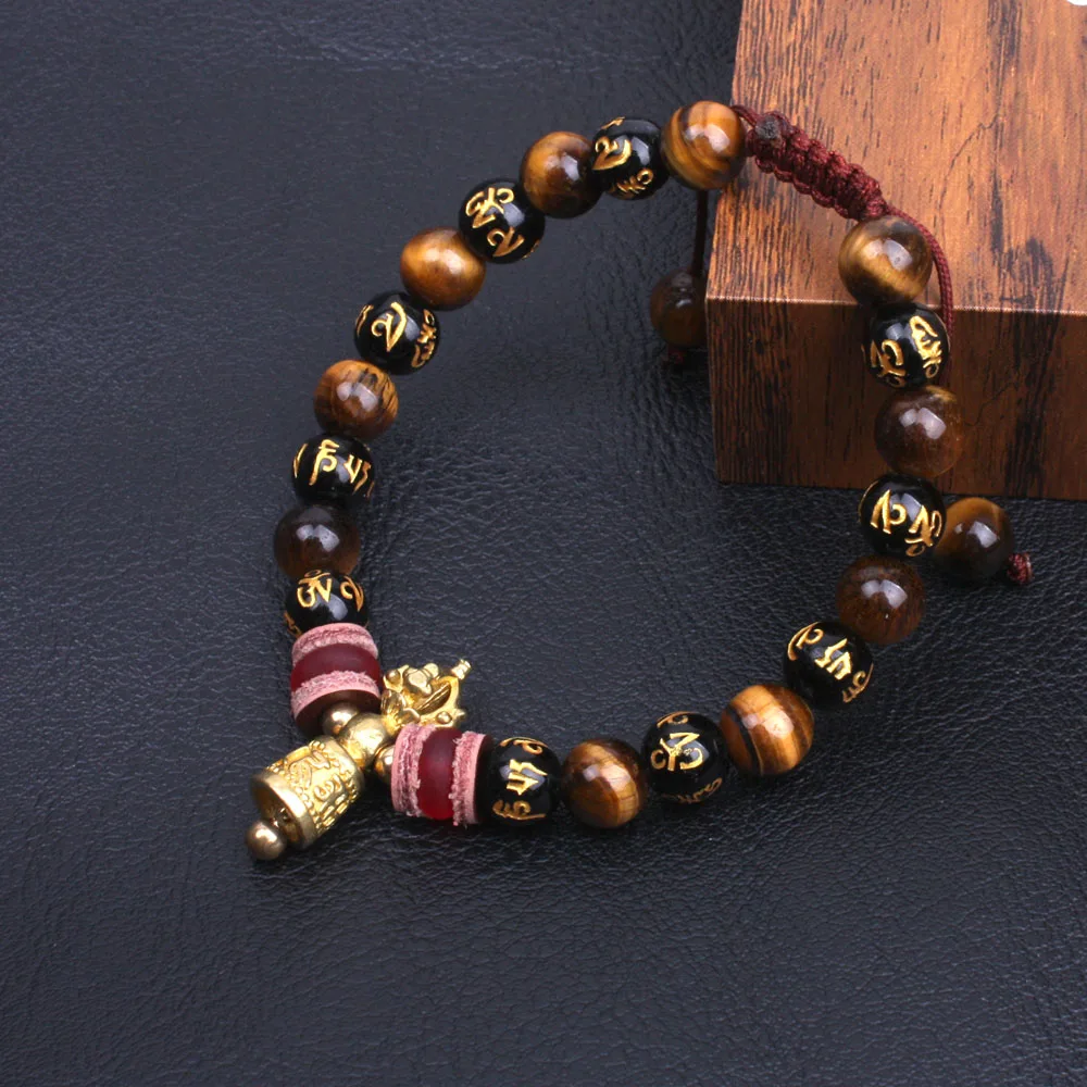Tiger-Eyes-Stone-With-Om-Mani-Padme-Hum-Beads-Strand-Bracelet-For-Men ...