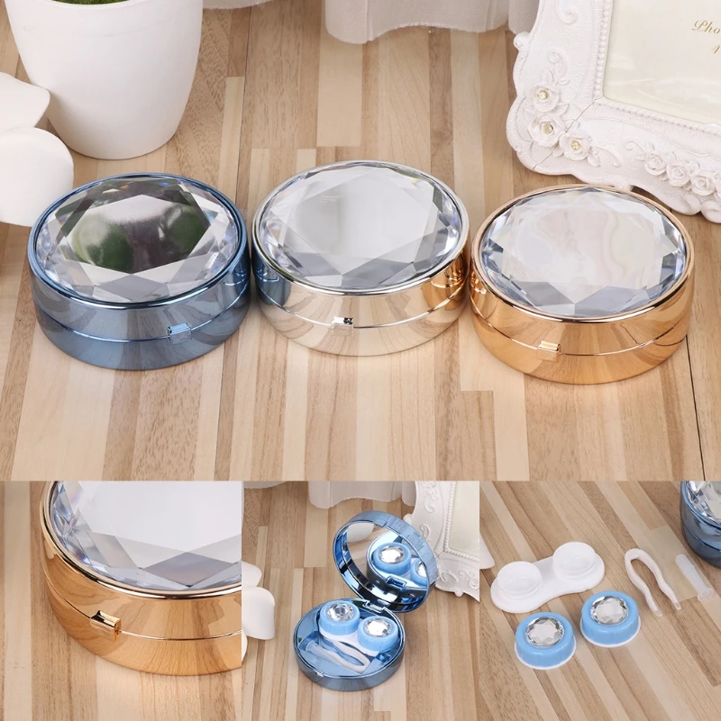 Aliexpress.com : Buy Eyes Contact Lens Box Case Portable Travel Diamond ...