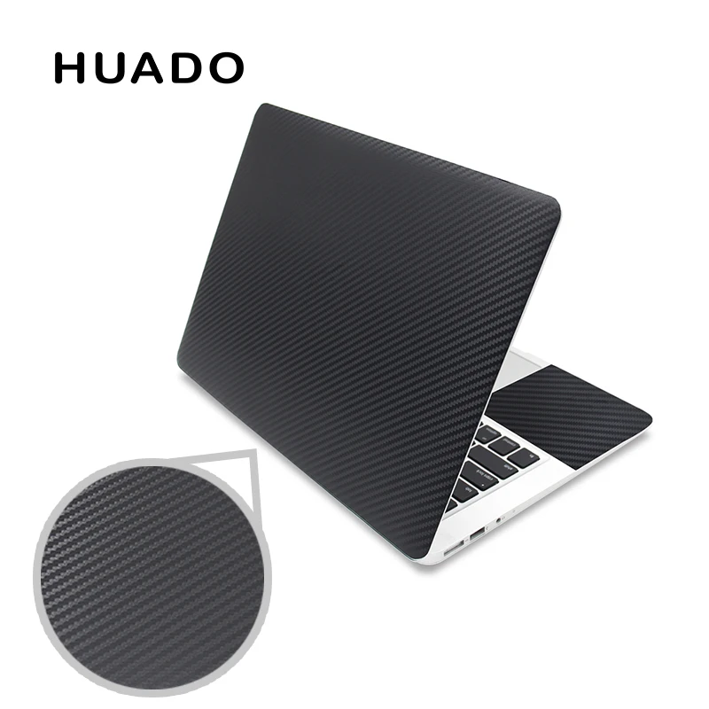 Black 3D carbon fibre laptop skin sticker 15.6 vinyl stickers for ...