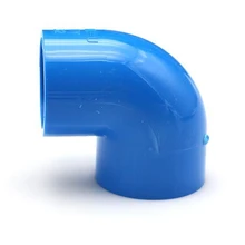 PVC Water Supply Pipe Fittings Blue Straight Elbow Solid Equal Tee Four ...