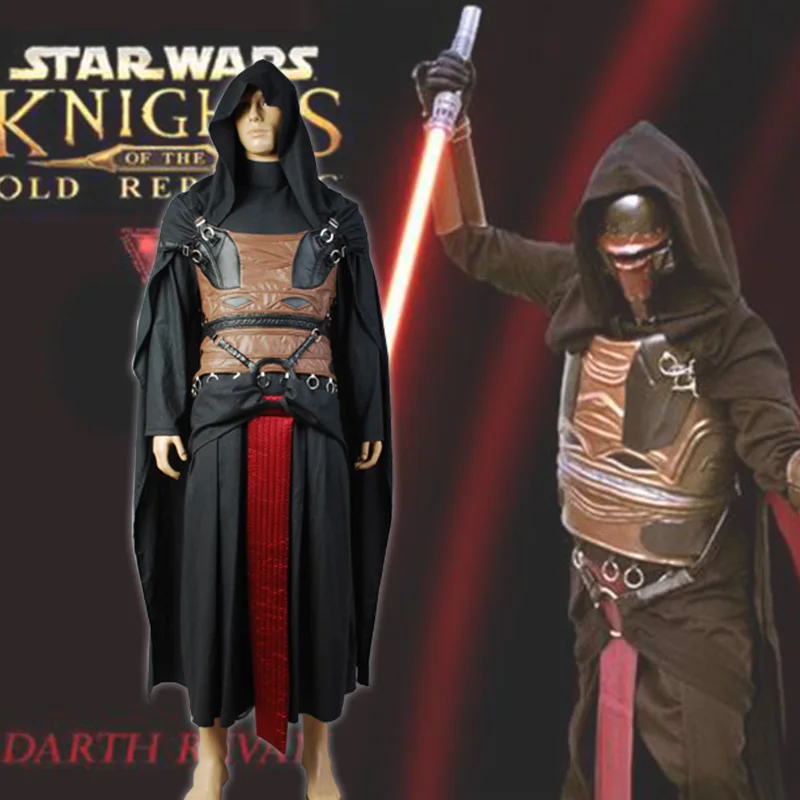 2017 newest Star Wars Darth Revan Black Outfit Cape Cloak Cosplay ...