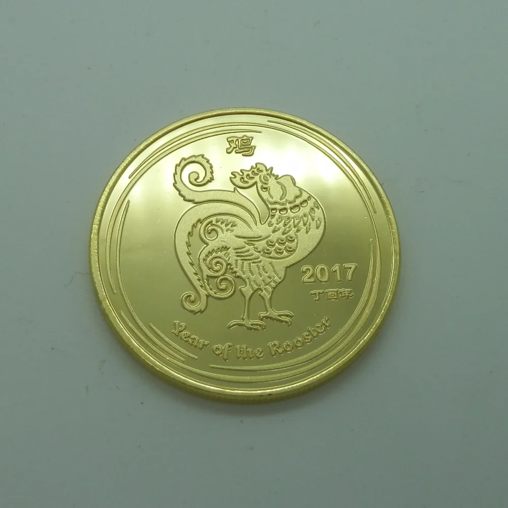 Rooster Coin Zodiac Chinese | Year Rooster 2017 | Souvenir Medal | Non ...
