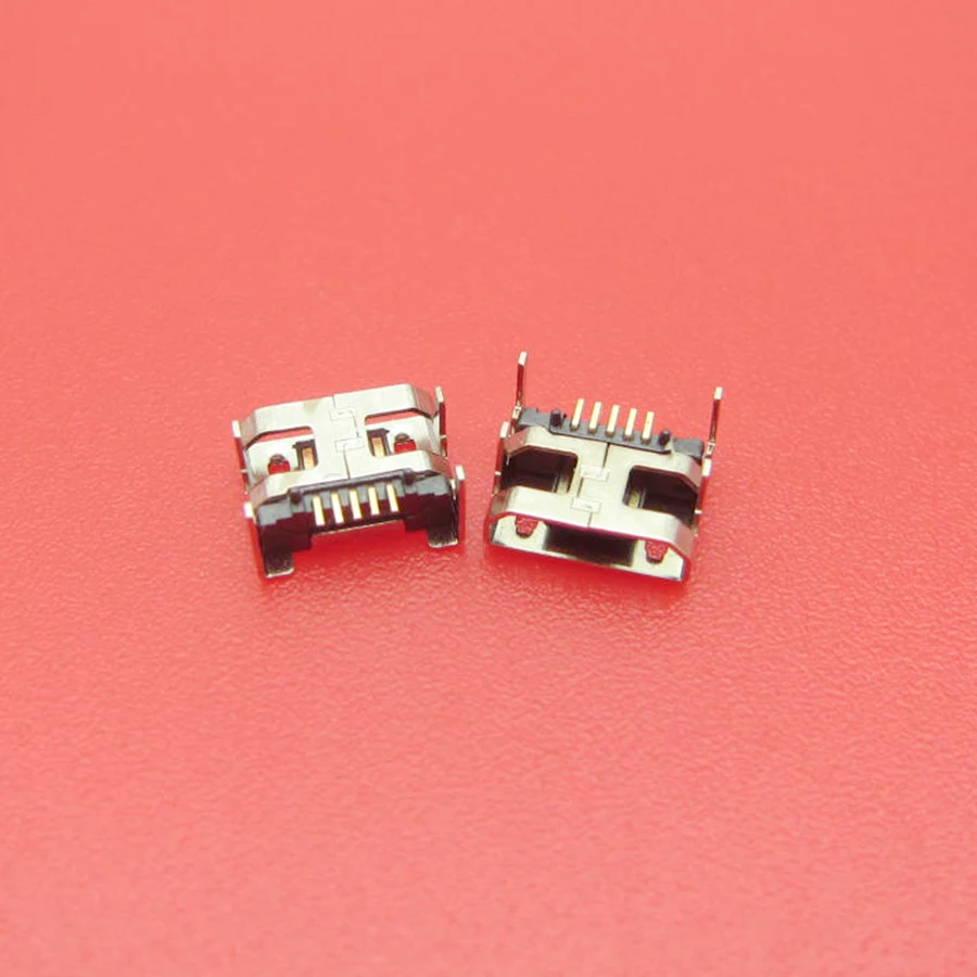 Conectores Micro USB de 100 piezas, conector de 5 pines, 4 pies, 5 ...