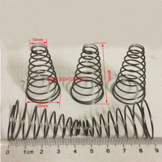 Steel conical coil spring 0.9mm wire conical sprial compression spring double conical spring ...