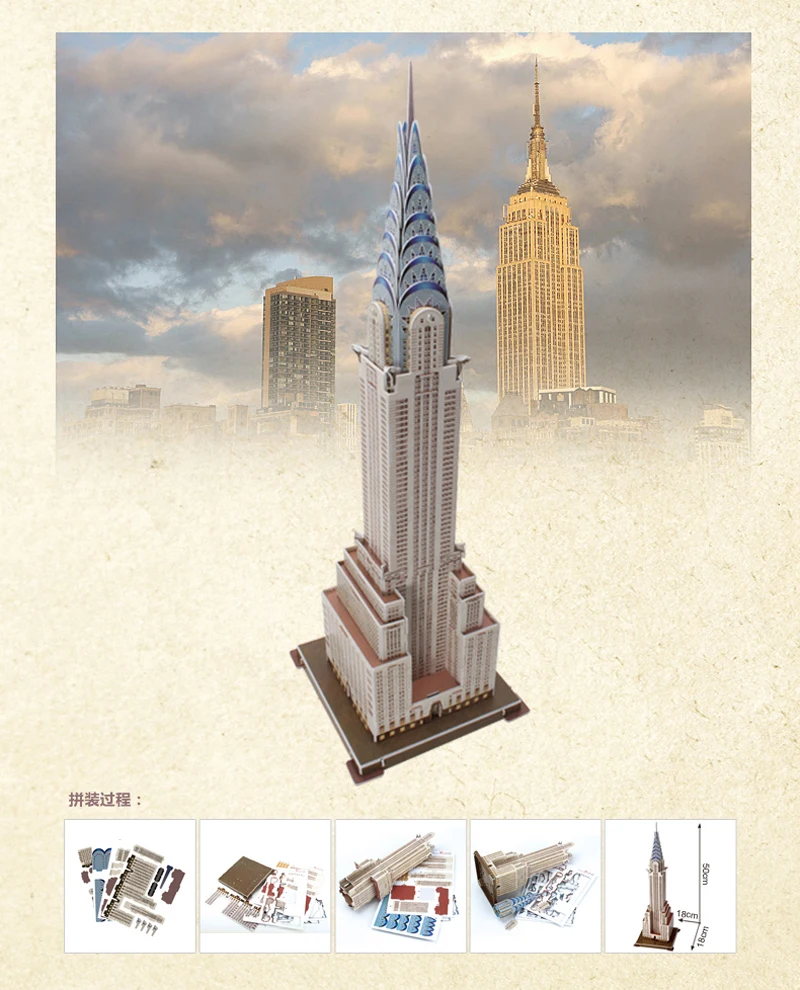 New York The Empire State Building Cubicfun 3D Puzzle DIY Toy ...