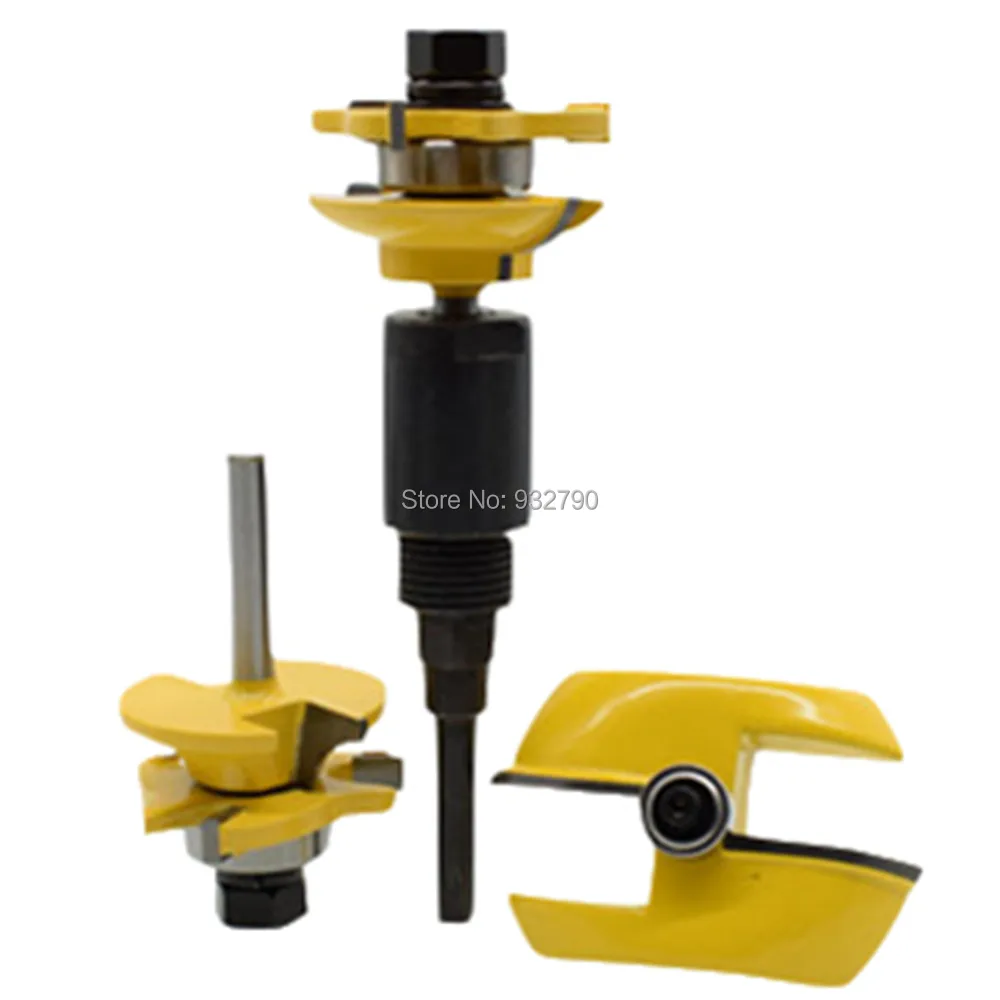 3pcs 1/4" Shank Rail Stile Ogee Blade Cutter Panel Cabinet Router Bits ...