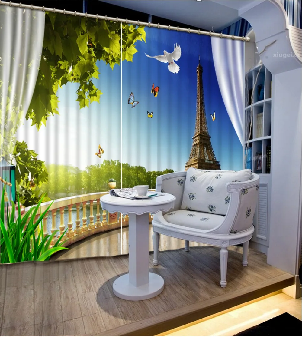 Home Decor Decoration 3D Curtain Sun, Balcony, Landscape Modern ...