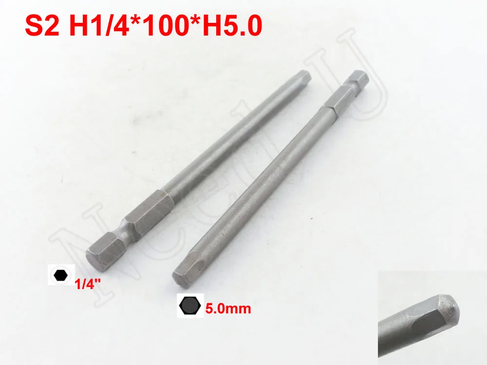 10pcs 5mm Socket Head Magnetic Metal Hex Screwdriver Bits 100mm Length ...