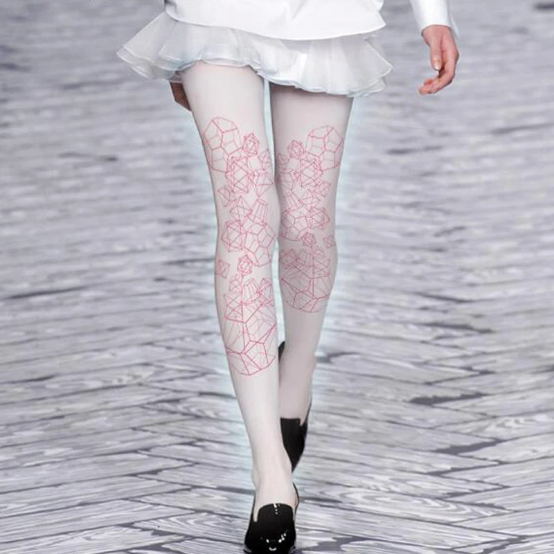 Spring & Autumn Milky White/ Light Purple Geometric Patterned Modern ...