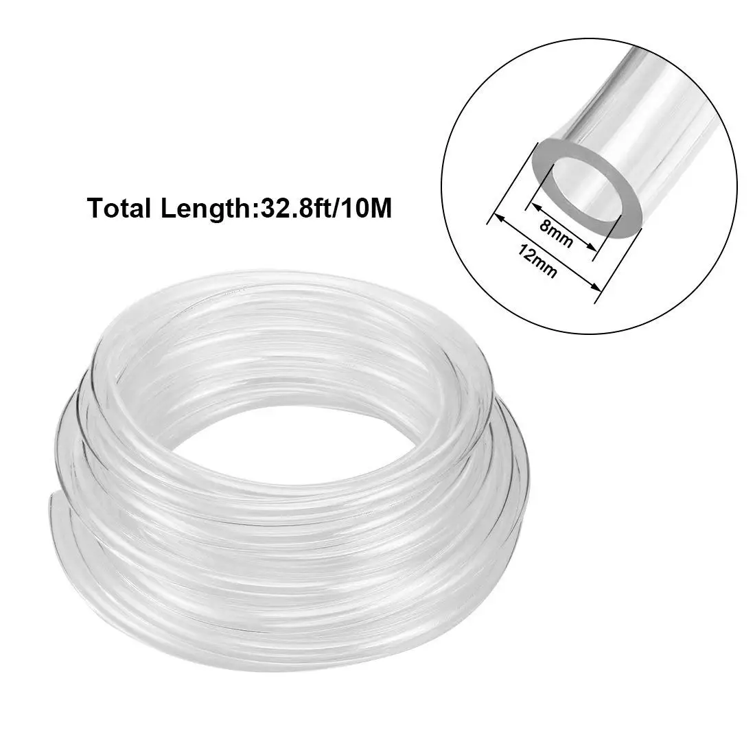 Wholesale 10 Meter 32.8ft 12mm X 8mm Pneumatic Air PU Hose Pipe Tube ...