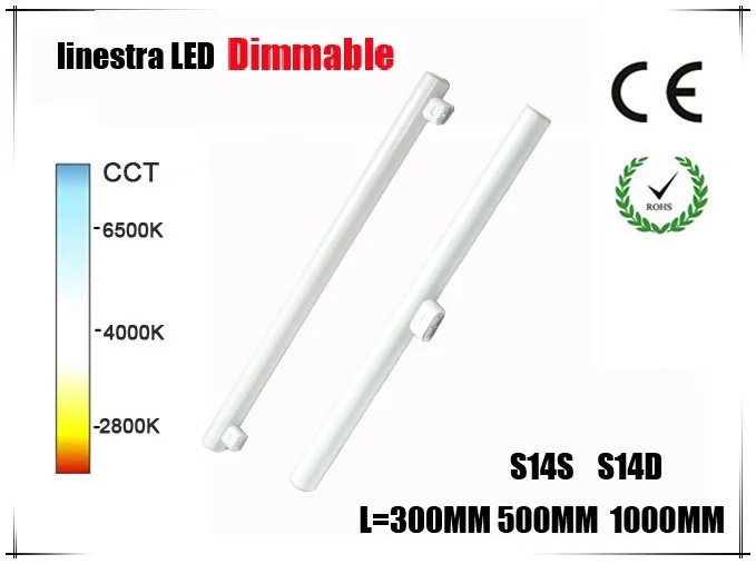 2015 Newest dimmable linestra S14D S14S led tube light 3w 6w 10w 15w ...