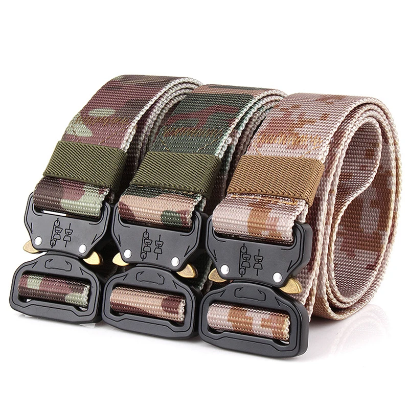 Men's Cmaouflage Tactical Belts Nylon Military Equipment Knock Off Army ...