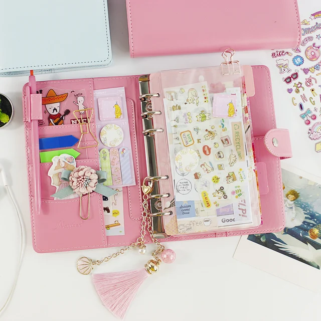 Cute Creative Notebook and Journal Leather Sprial Notebook A6 DIY ...