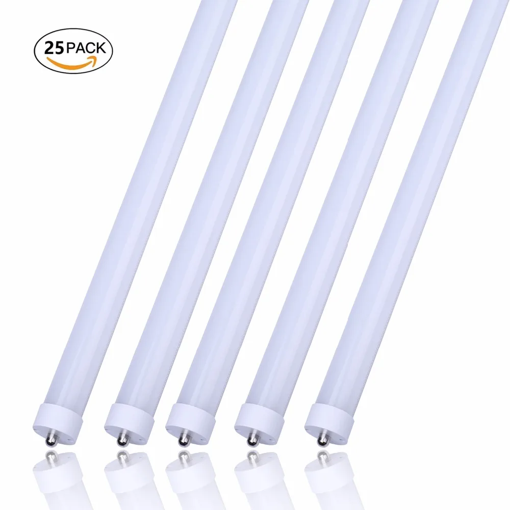 Tubo de luz LED T8 de 8 pies, Base FA8 de un solo Pin, 6000K, 4500 ...