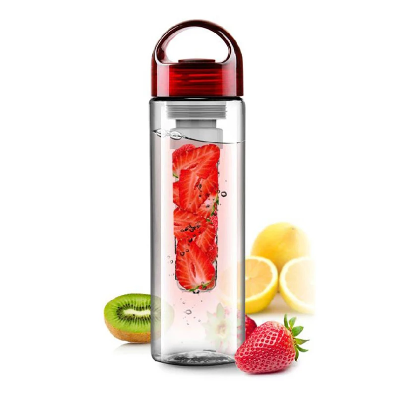 Newly Plastic Fruit Infuser Water Bottle with Filter Leakproof Sport ...